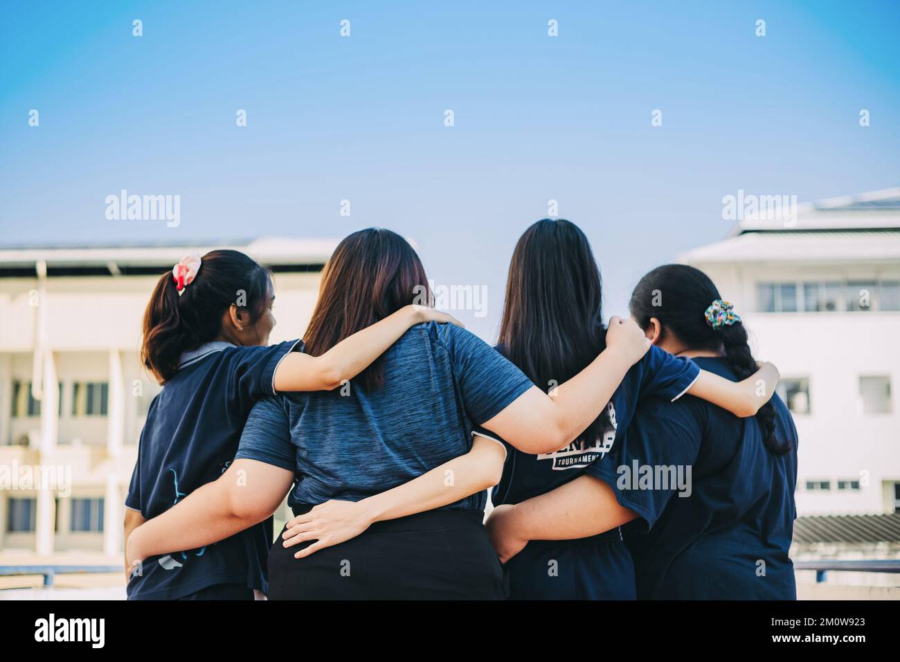 Happy multicultural enjoying vacation outdoors - Smiling group of ...