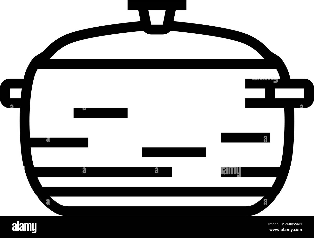 soup pot cooking line icon vector illustration Stock Vector Image & Art ...