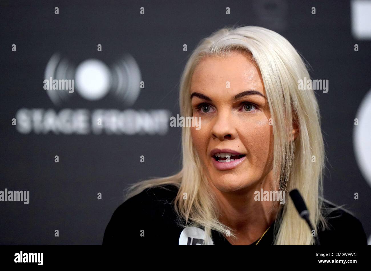Shannon O'Connell during a press conference at Aspire, Leeds. Picture ...