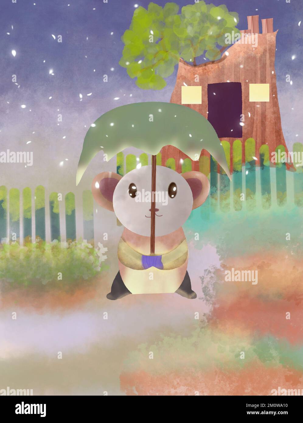 Watercolor mouse hand drawing art Stock Photo - Alamy