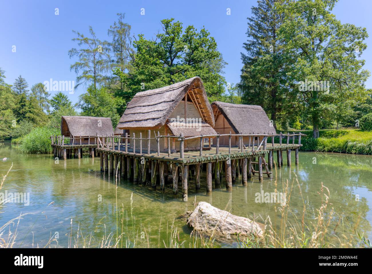 The famous straw houses in Bally Park Schönenwerd, Switzerland Stock Photo - Alamy