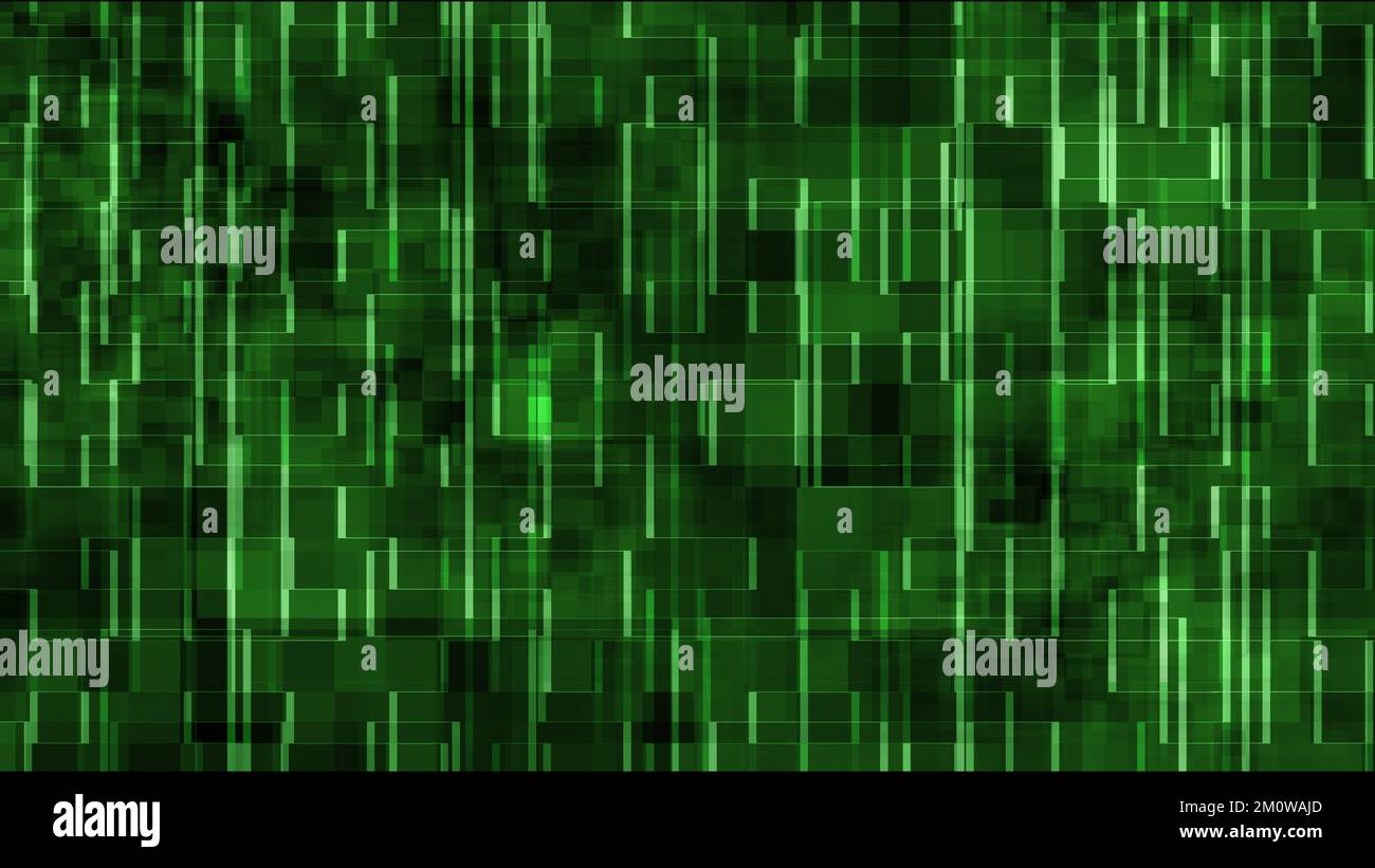 connecting green lines coming from top down on abstract background with ...