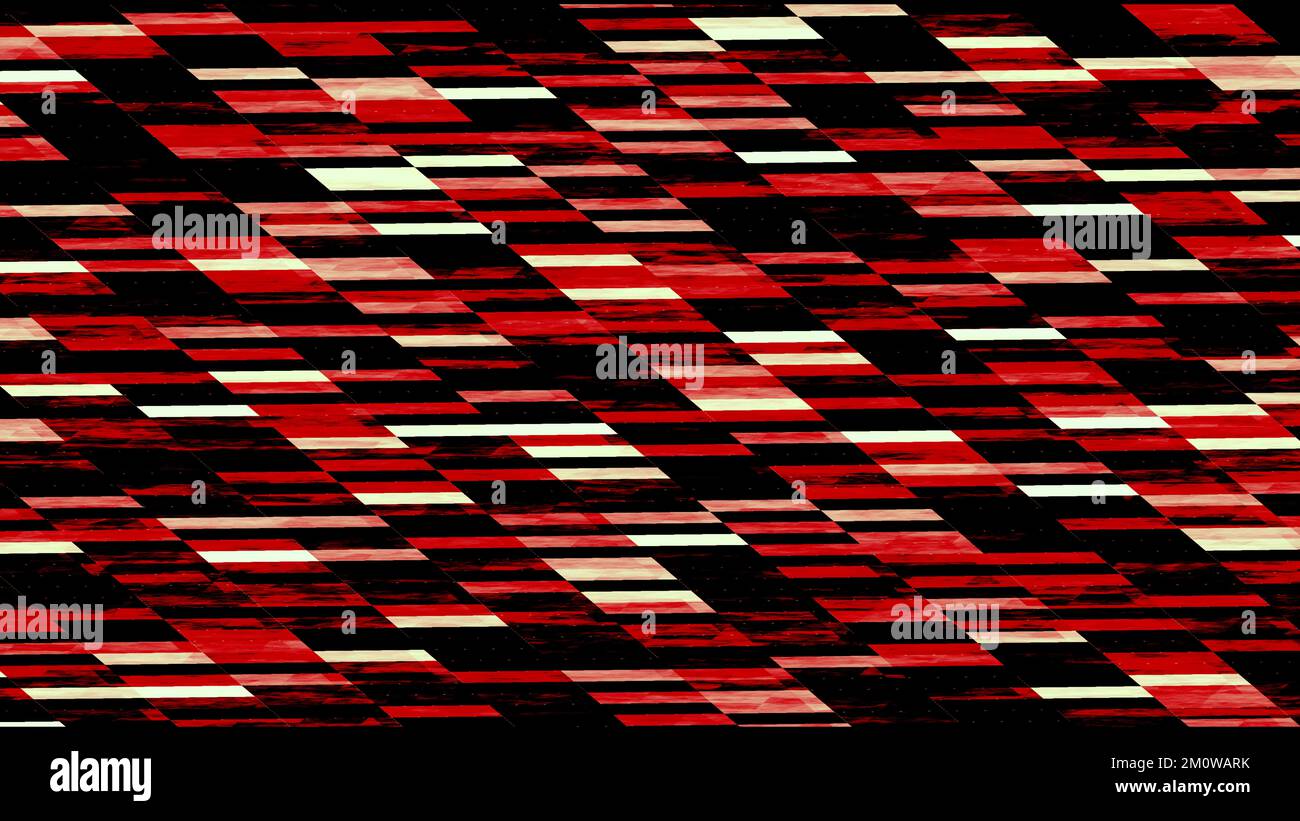 a lot of aslope crossed red black rectangle blocks on abstract ...