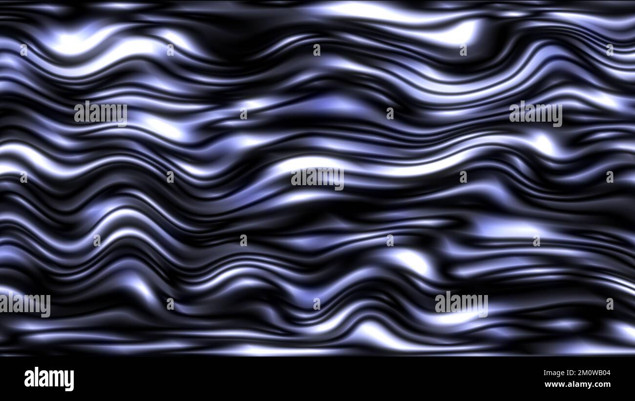 horizontal flowing digital waves on abstract background with 3D ...