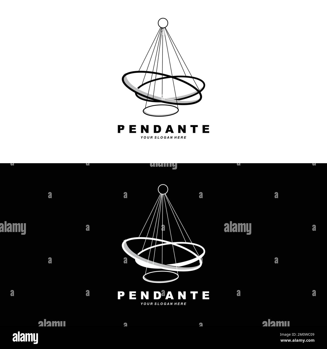 Pendant light logo Stock Vector Images - Alamy