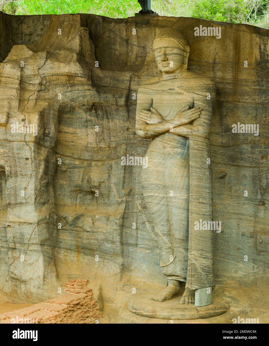 Buddah in Gal Vihara in the ancient capital Polonnaruwa, Sri Lanka ...