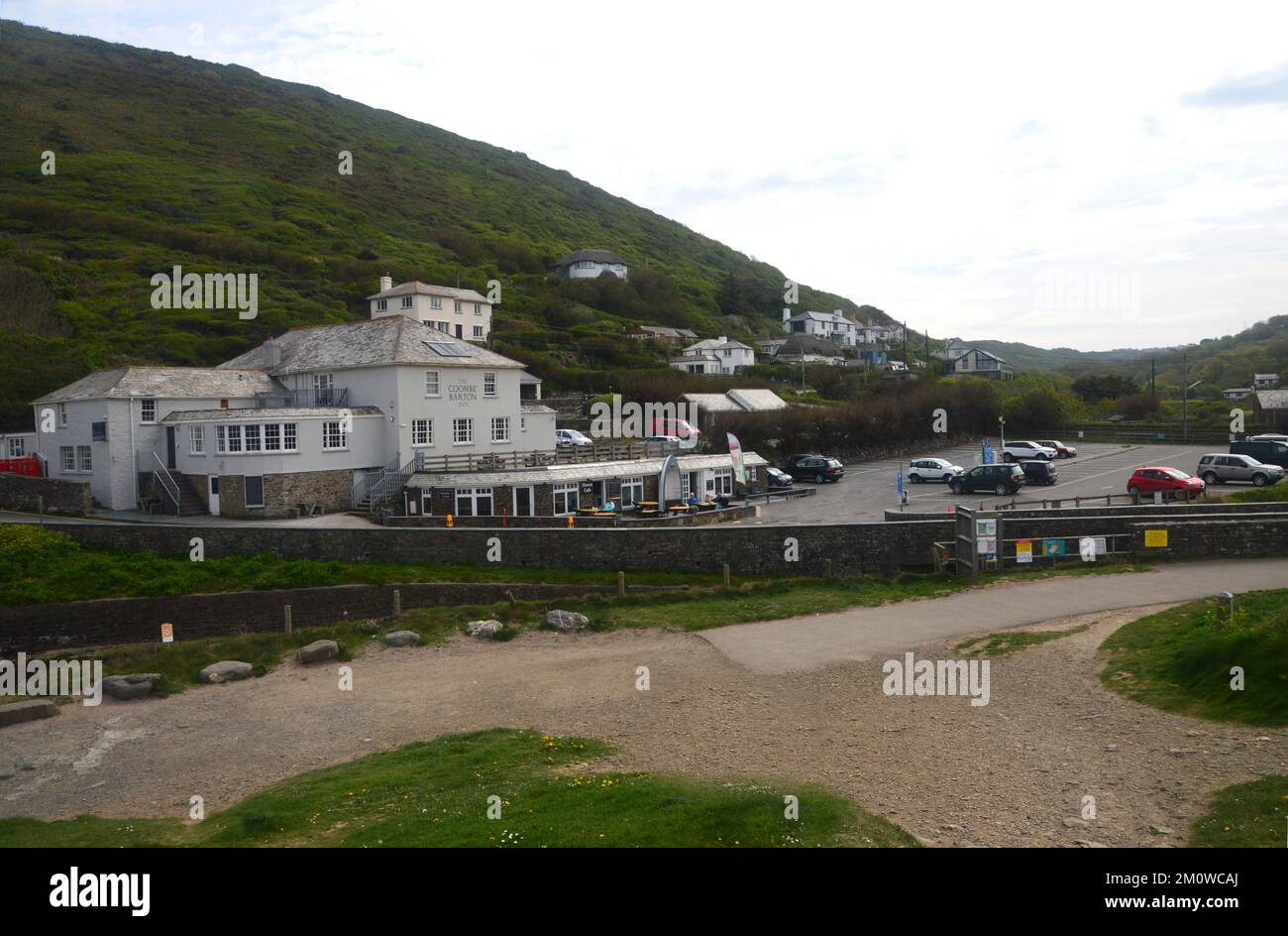 The Coombe Barton Inn by the Car Park in Crackington Haven Harbour on ...