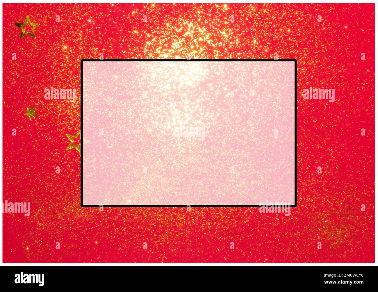 red holiday background with white copy space card, creative holiday ...