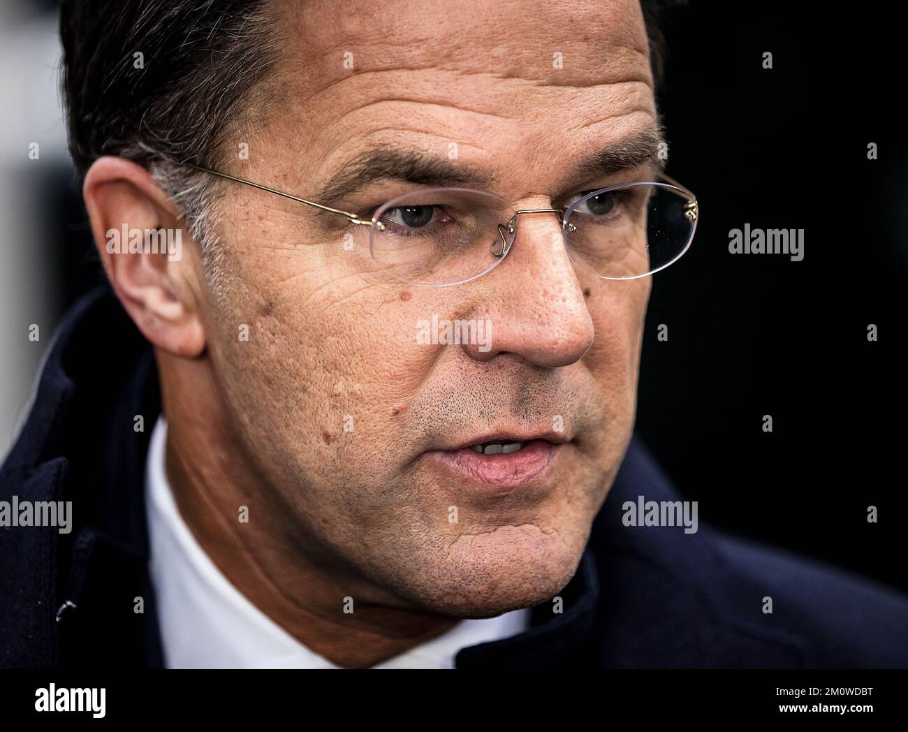 THE HAGUE - Netherlands, 08/12/2022 Prime Minister Mark Rutte after a ...