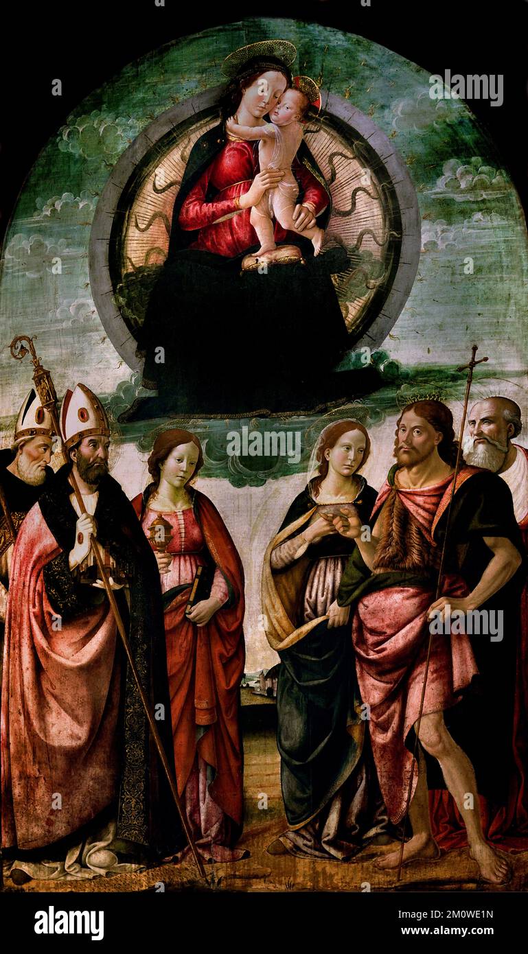 Madonna and Child, Mary and Christ, by Lorenzo di Niccolo di Martino ...