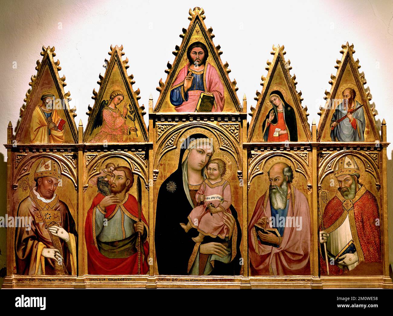 Madonna and Child, Saints, Martin Christopher, John the Evangelist ...