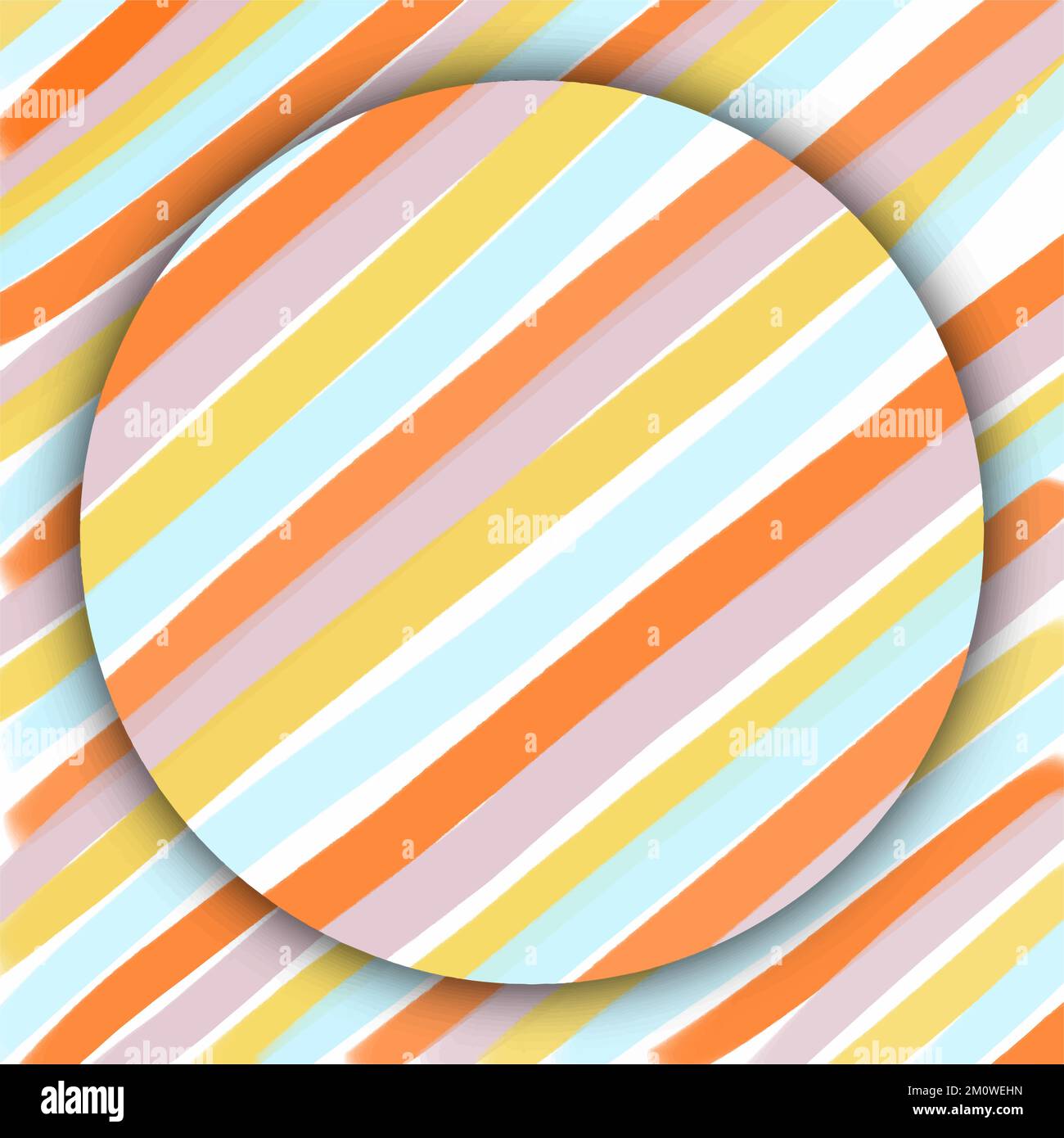 A vector illustration of a circle with colorful lines Stock Vector ...