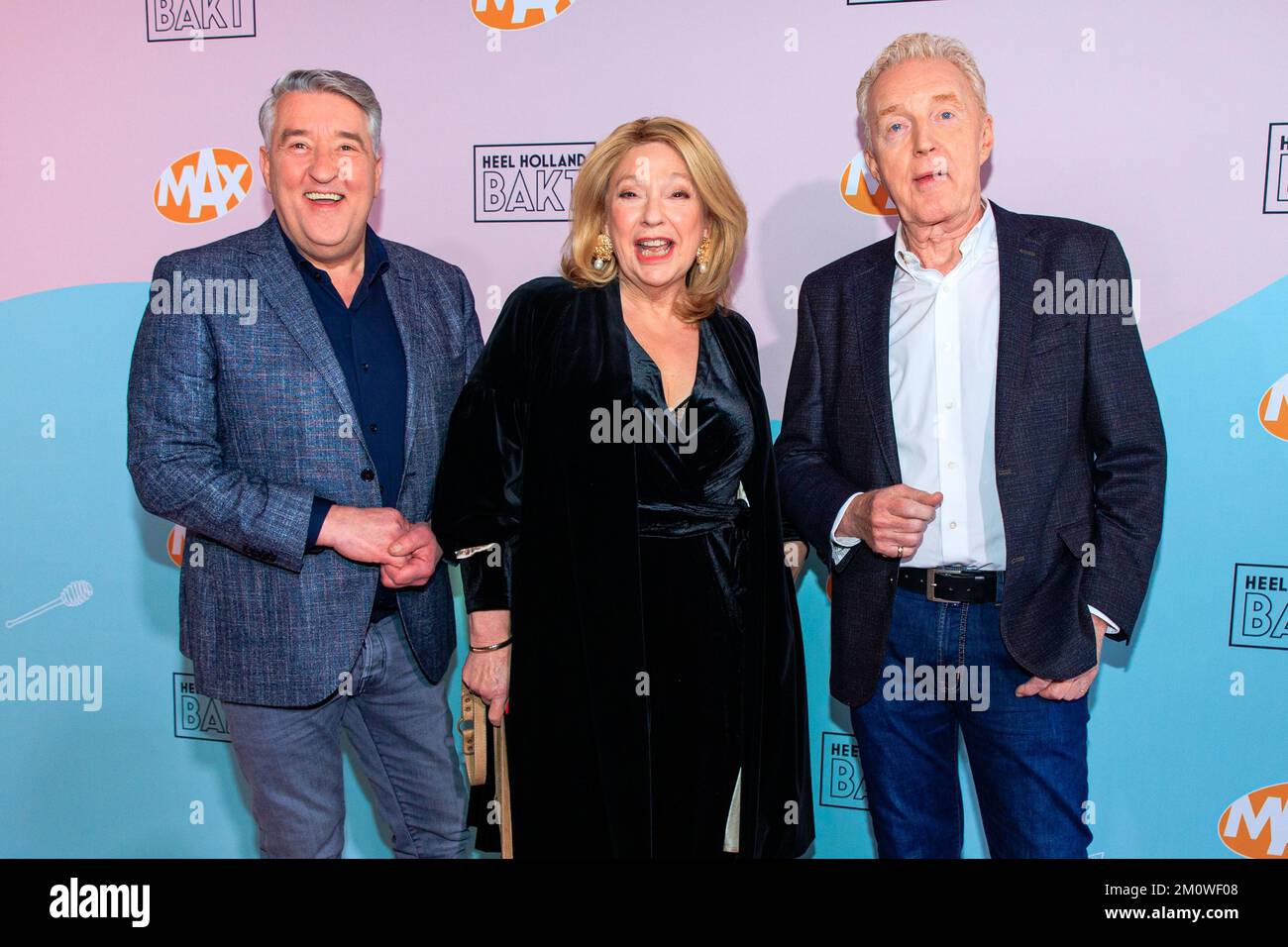 HILVERSUM - The presenters Robert, Janny and André on the red carpet of ...