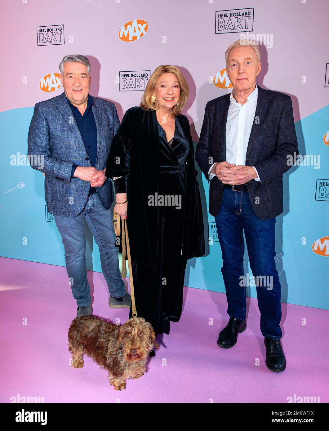 HILVERSUM - The presenters Robert, Janny and André on the red carpet of ...