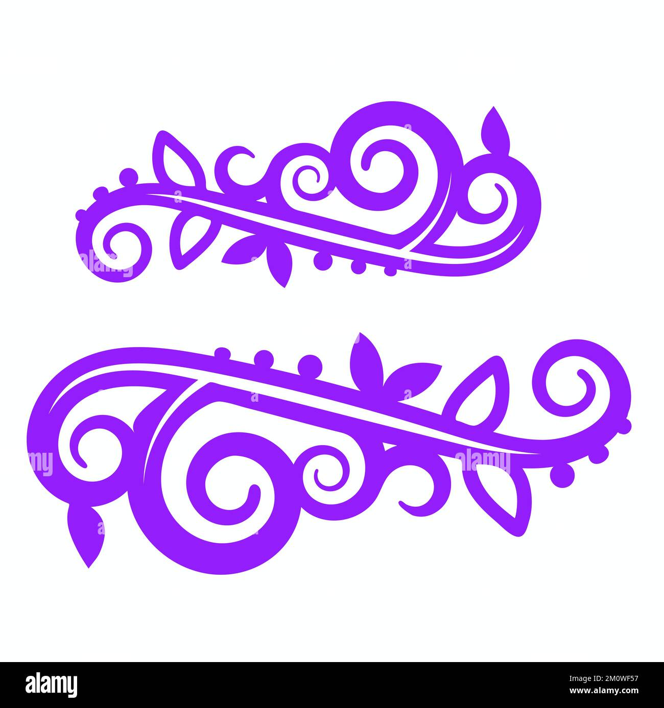 Purple Swirls Swoosh Marks with Vector Hand Drawn Highlighter Accent ...