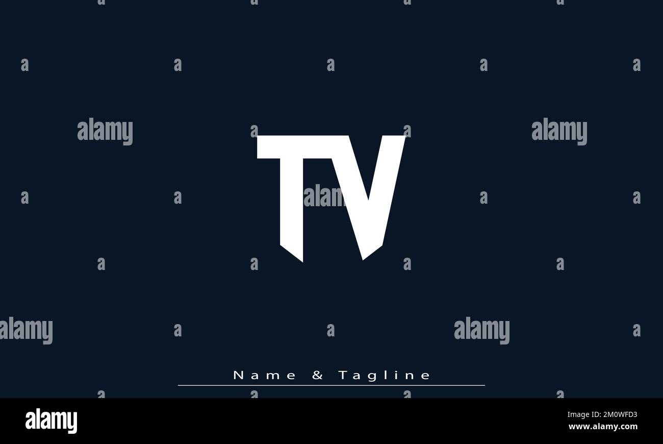 Alphabet letters Initials Monogram logo TV , VT Stock Vector Image ...