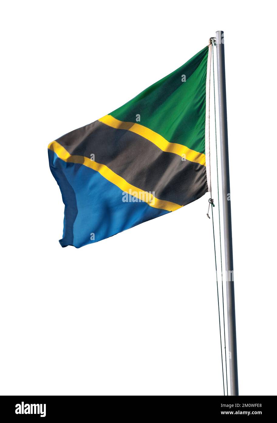 Tanzania national flag, isolated with clipping path Stock Photo - Alamy