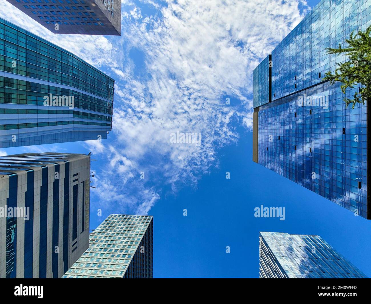 low angle view of modern office buildings in Seoul, Korea Stock Photo ...