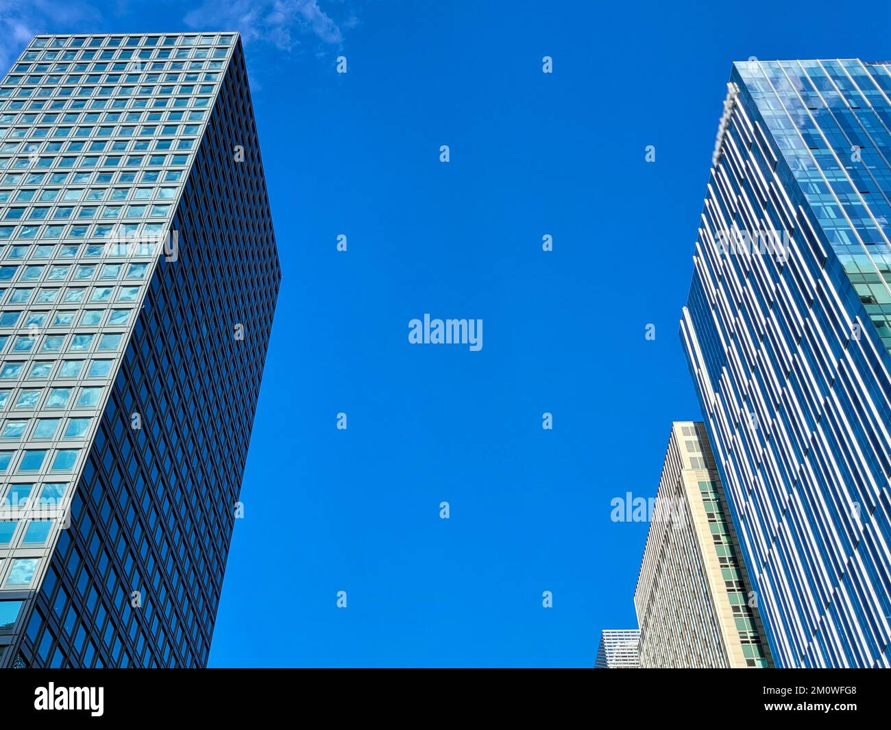 low angle view of modern office buildings in Seoul, Korea Stock Photo ...