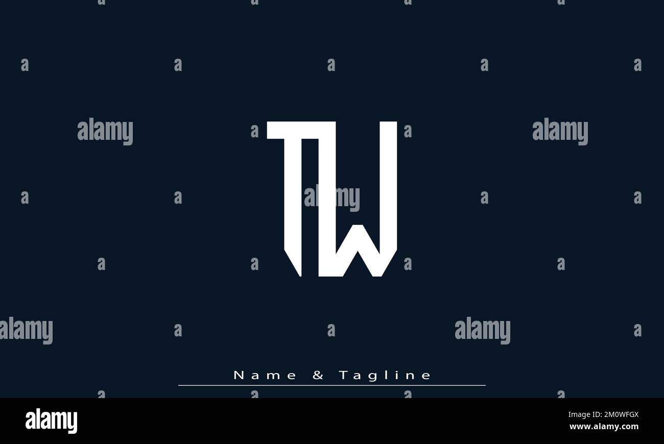 Alphabet letters Initials Monogram logo TW , WT Stock Vector Image ...