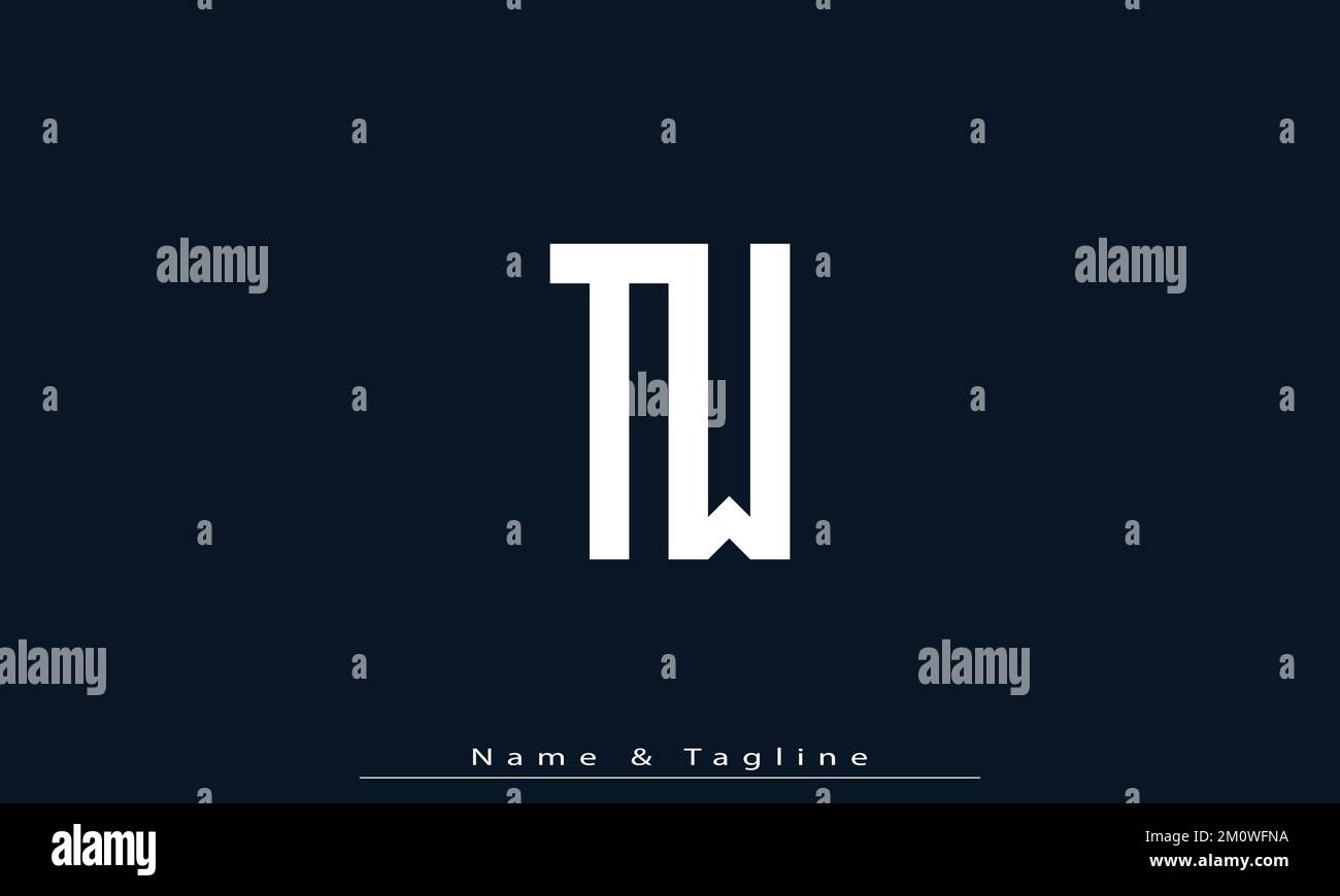 Alphabet letters Initials Monogram logo TW , WT Stock Vector Image & Art - Alamy