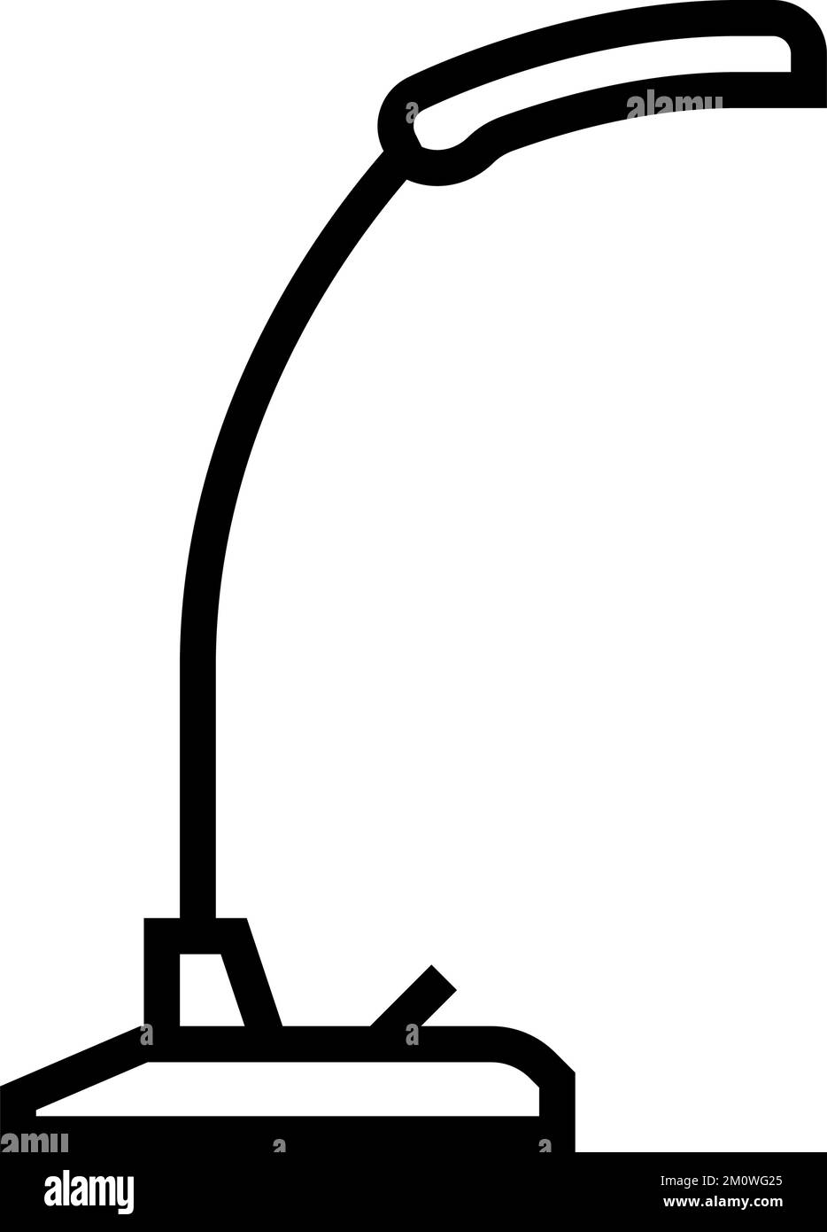 desktop table lamp line icon vector illustration Stock Vector Image ...