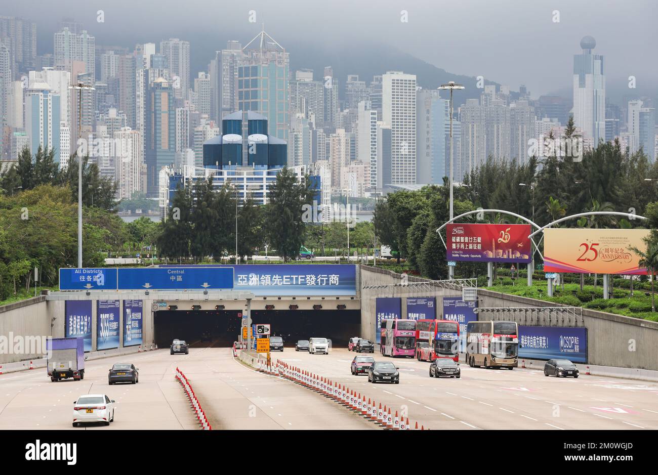 Western Harbour Crossing tunnel entrance and exit at West Kowloon side.14JUN22 SCMP/Yik Yeung ...