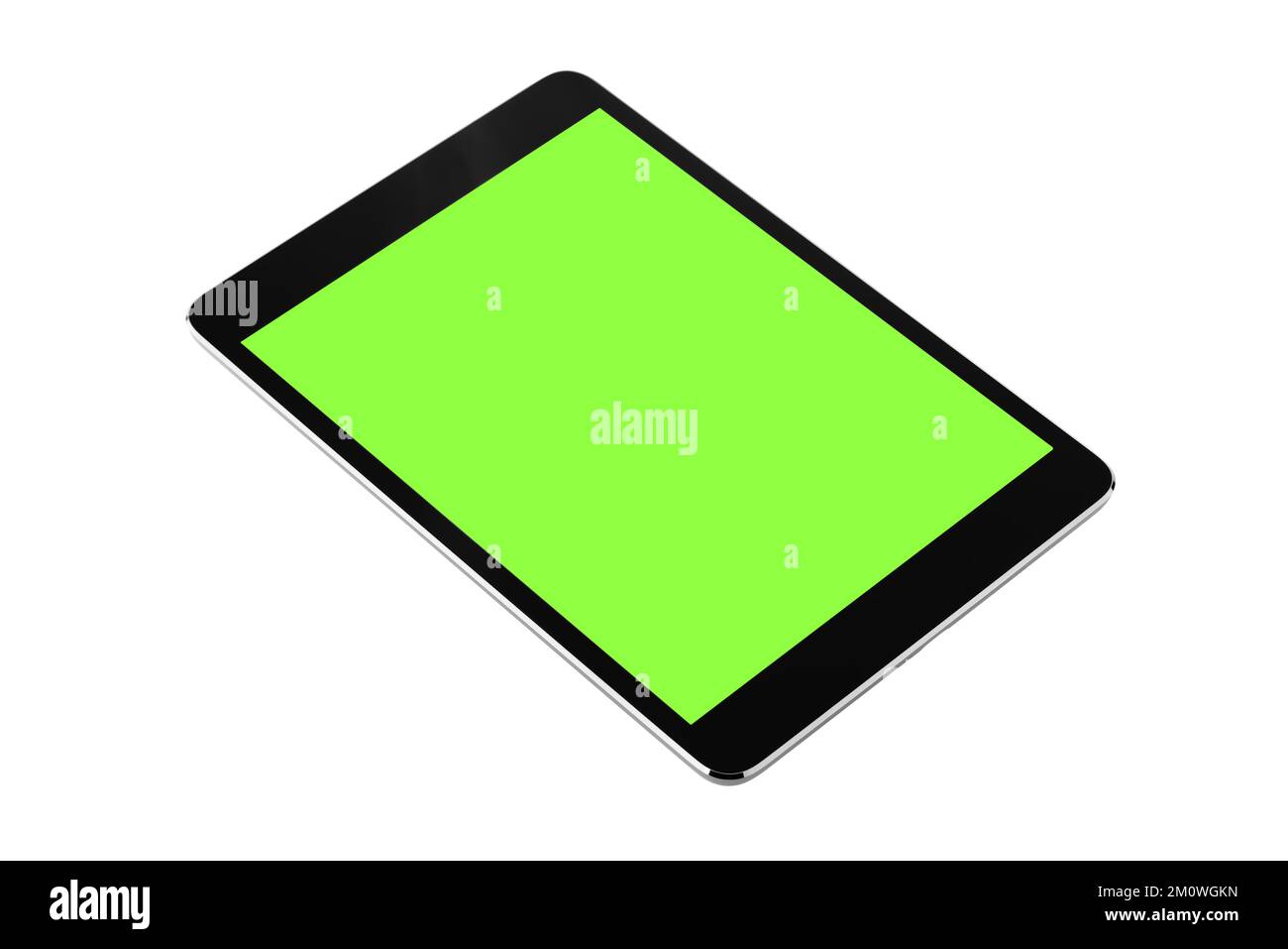 Digital Tablet Mockup With Chroma Key Screen Isolated on White ...