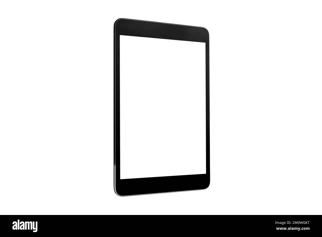 Digital Tablet isolated in three-quarters mockup white background, New ...