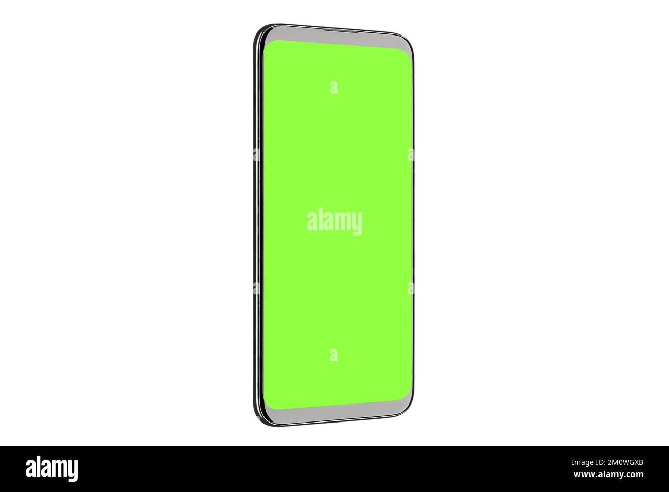 Modern Mobile Phone isolated mockup with chroma key screen white ...