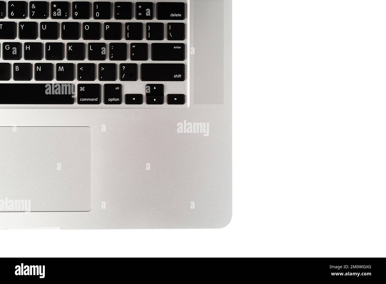 Close-Up Of Laptop parts Keyboard isolated mockup with isolated on ...