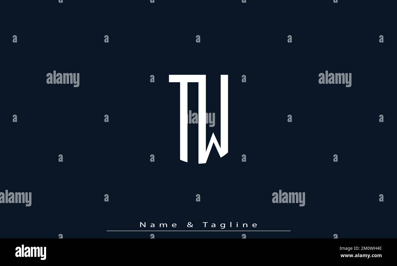 Alphabet letters Initials Monogram logo TW , WT Stock Vector Image ...