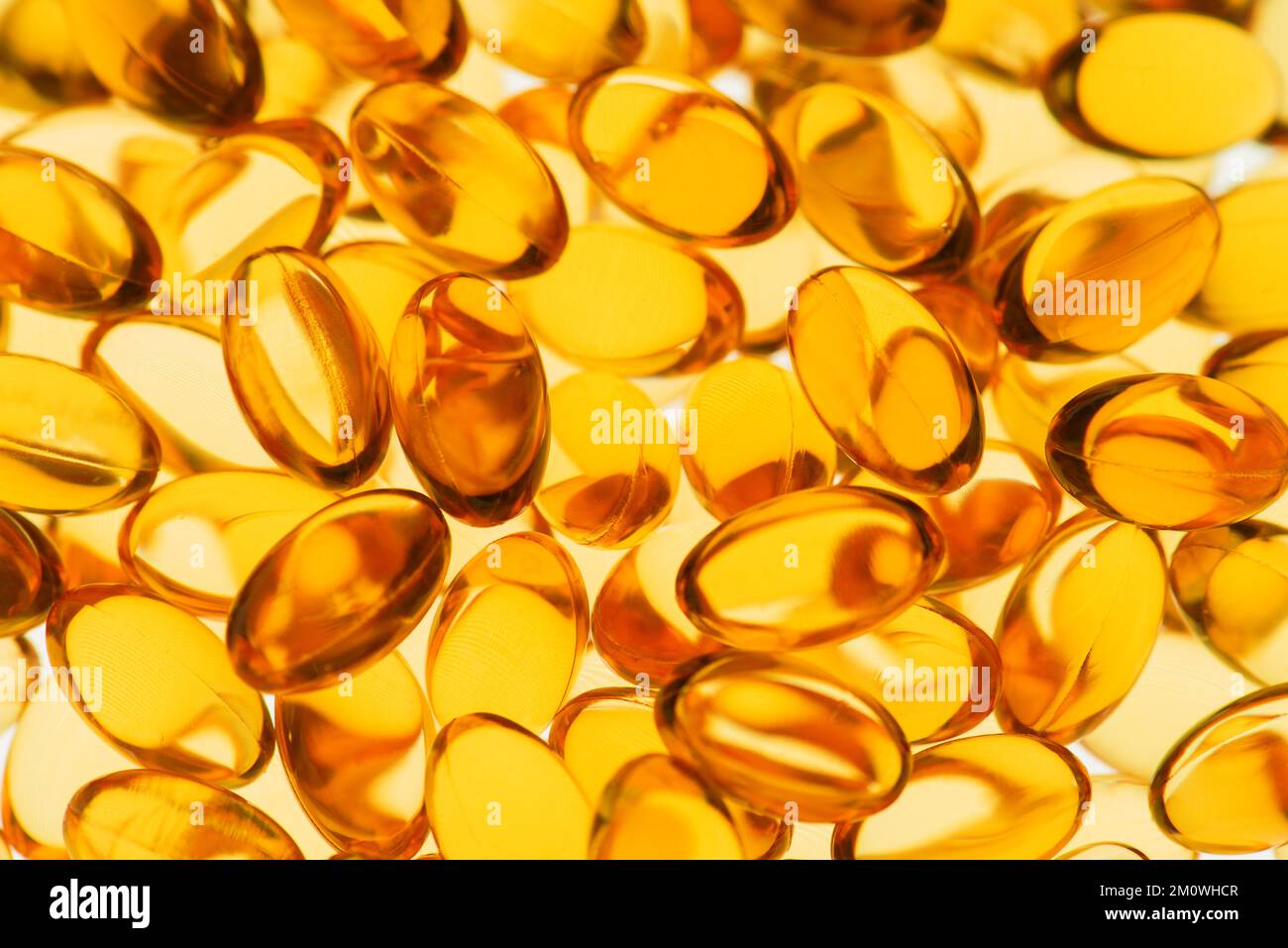 Fish Oil capsules Omega 3 Macro Backlit Close-up Background, Concept of ...