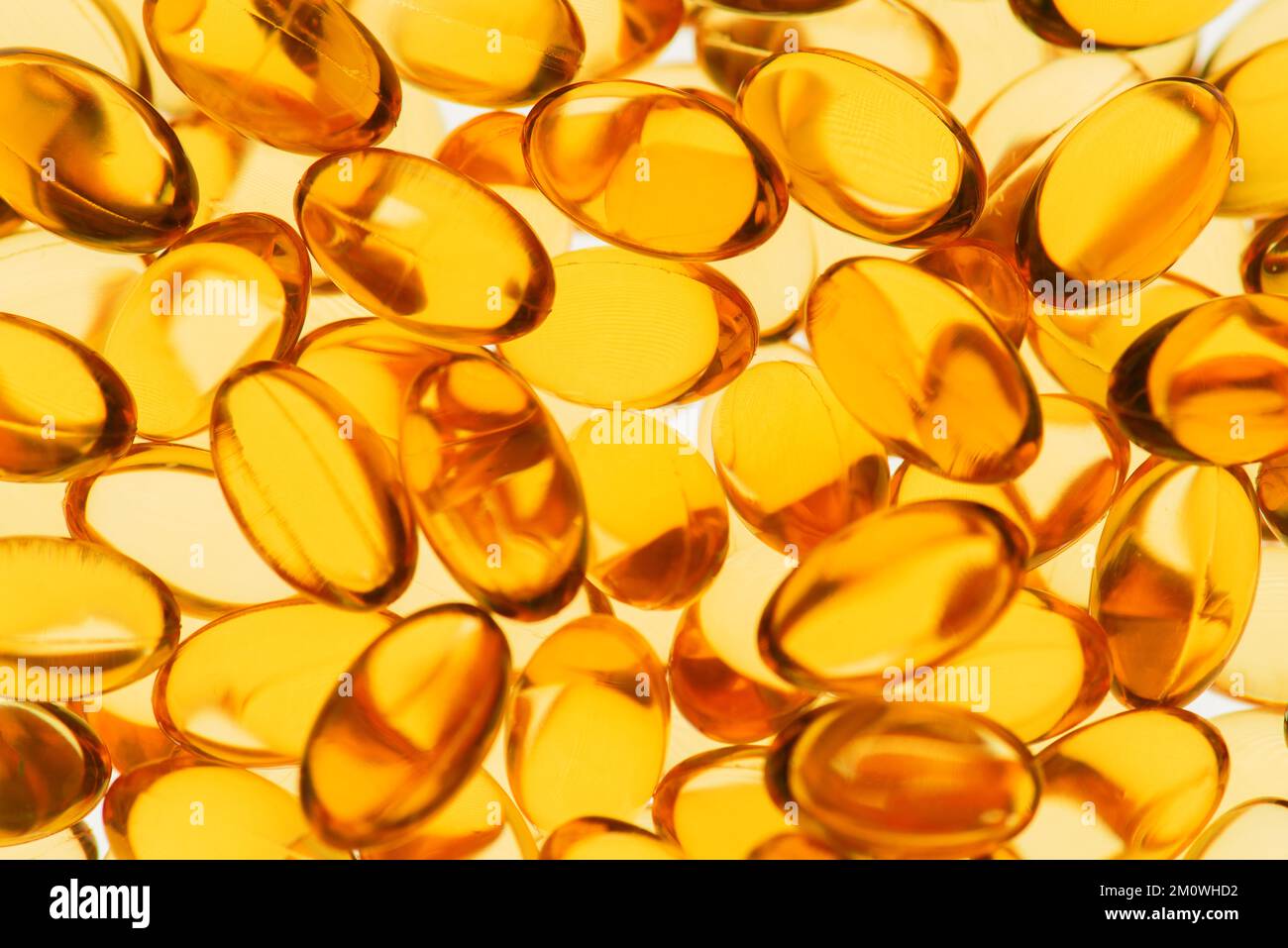 Fish Oil capsules Omega 3 Macro Backlit Close-up Background, Concept of ...