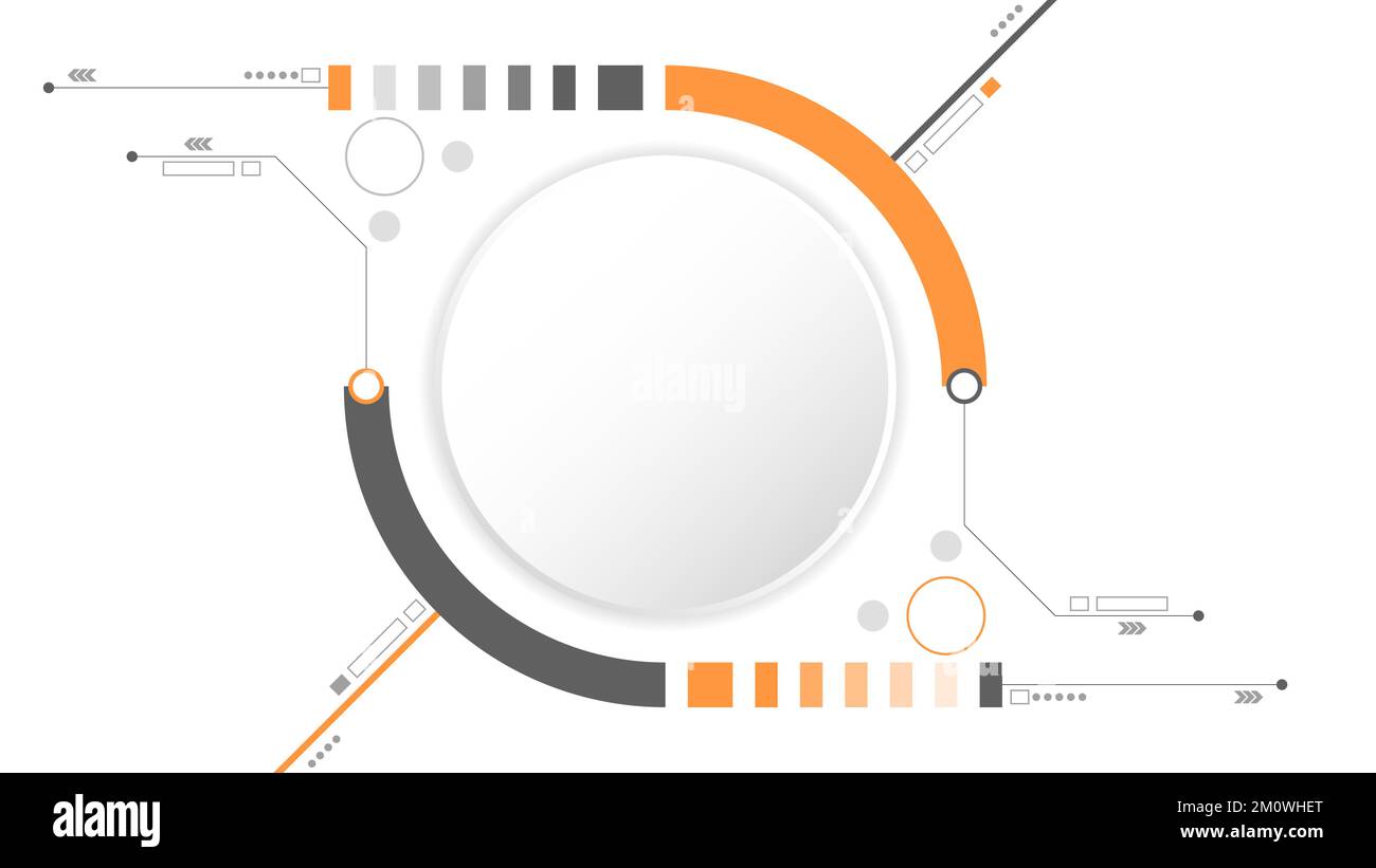 white circle technology background abstract. technology with line ...