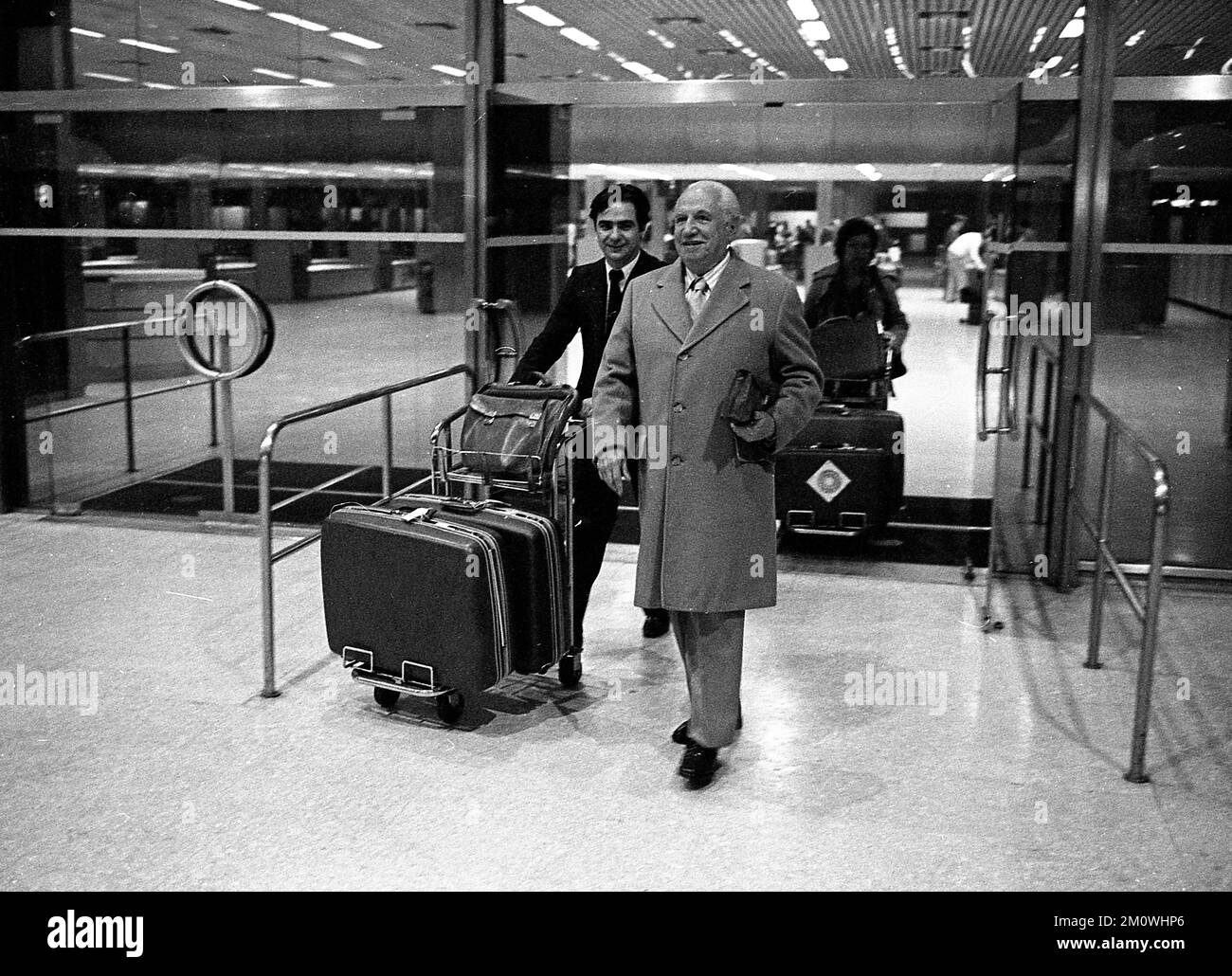 Argentine economist Raúl Prebisch arrives at Buenos Aires Ezeiza ...