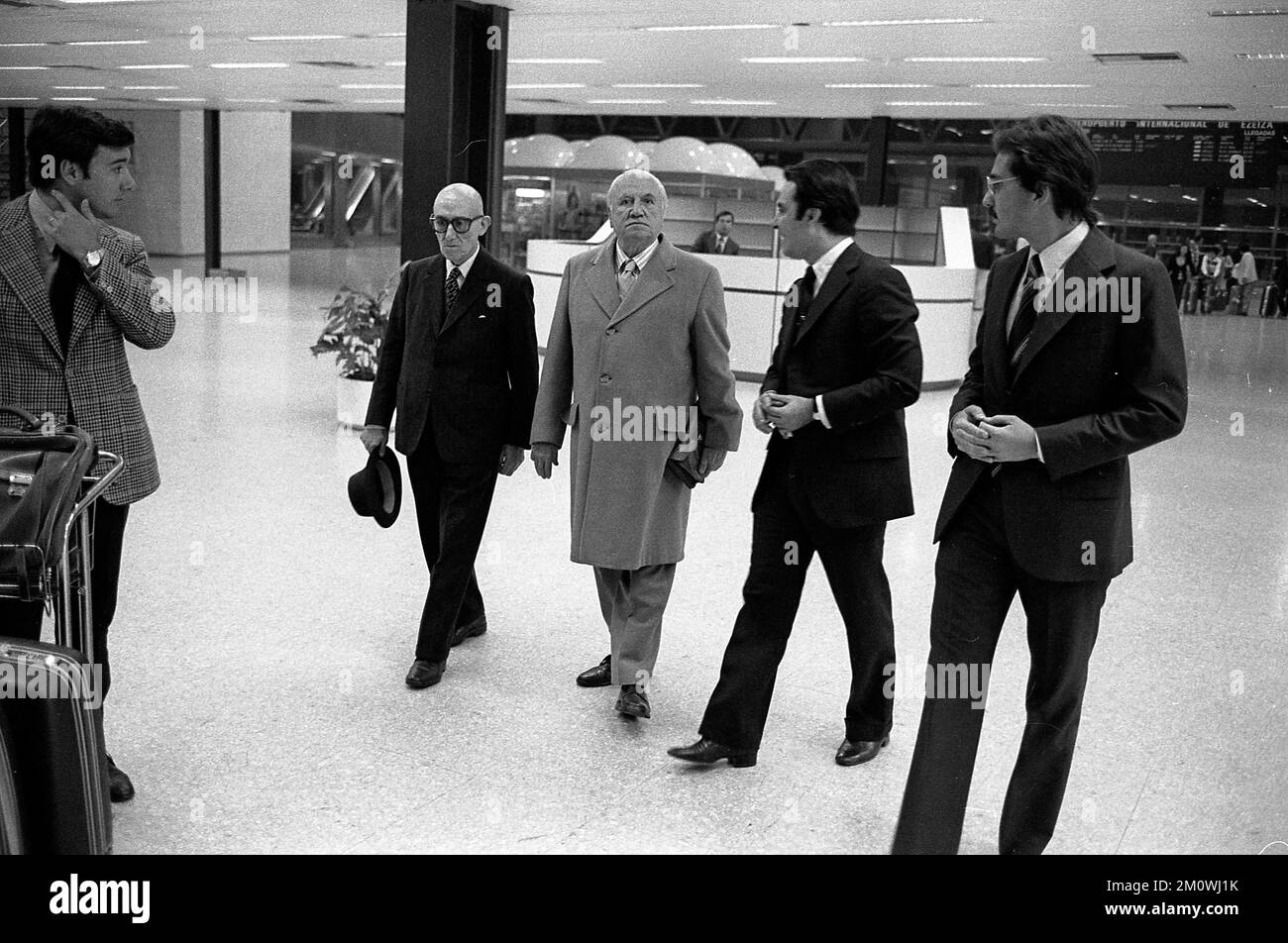 Argentine economist Raúl Prebisch, arrives at Buenos Aires Ezeiza ...