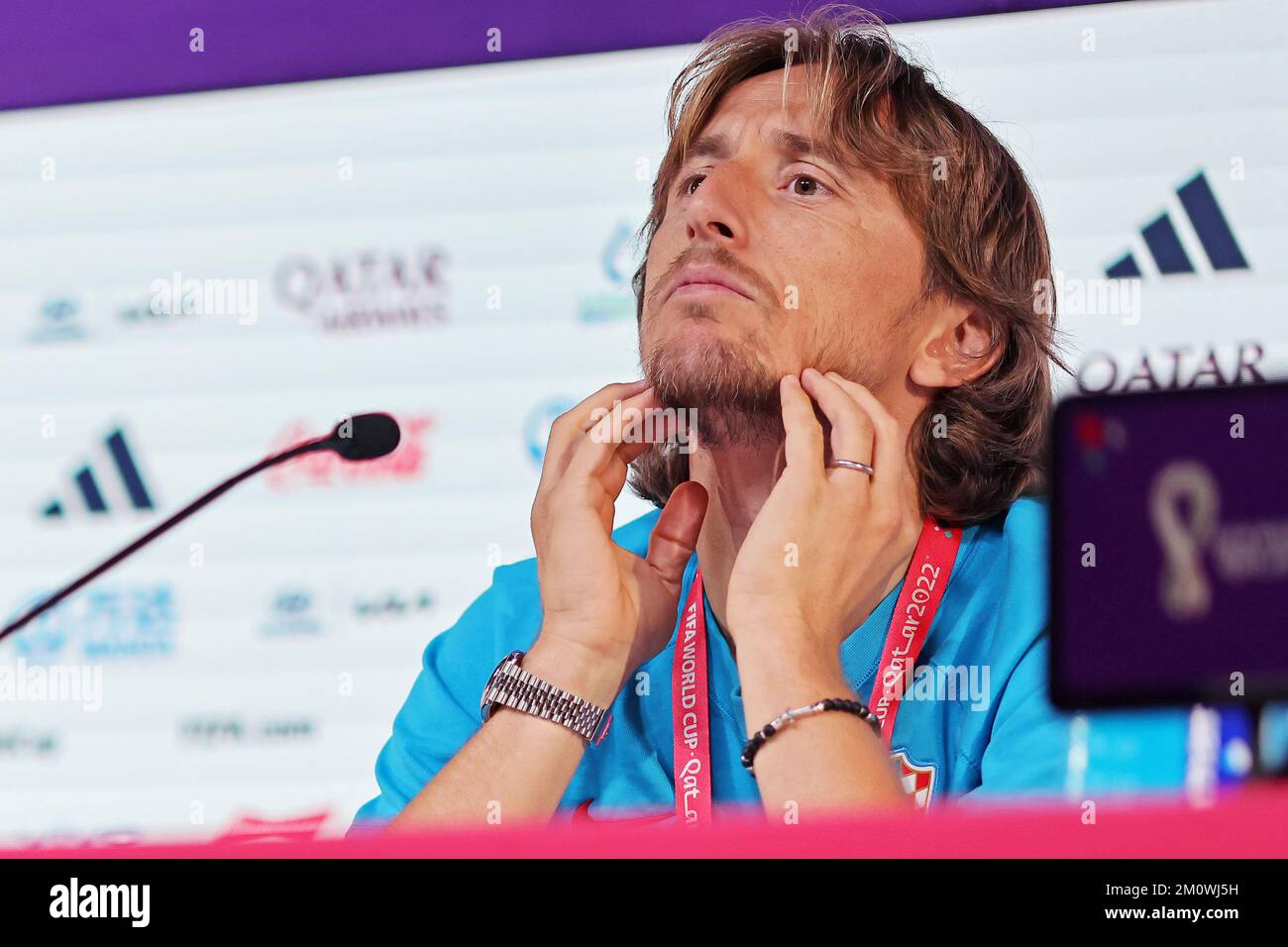 December 8, 2022, doha, qatar: Croatia's Luka Modric, during a press ...