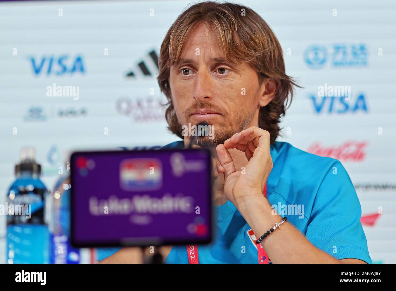 December 8, 2022, doha, qatar: Croatia's Luka Modric, during a press ...