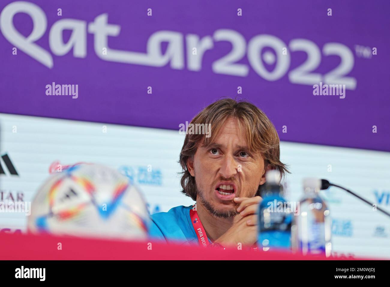 December 8, 2022, doha, qatar: Croatia's Luka Modric, during a press ...