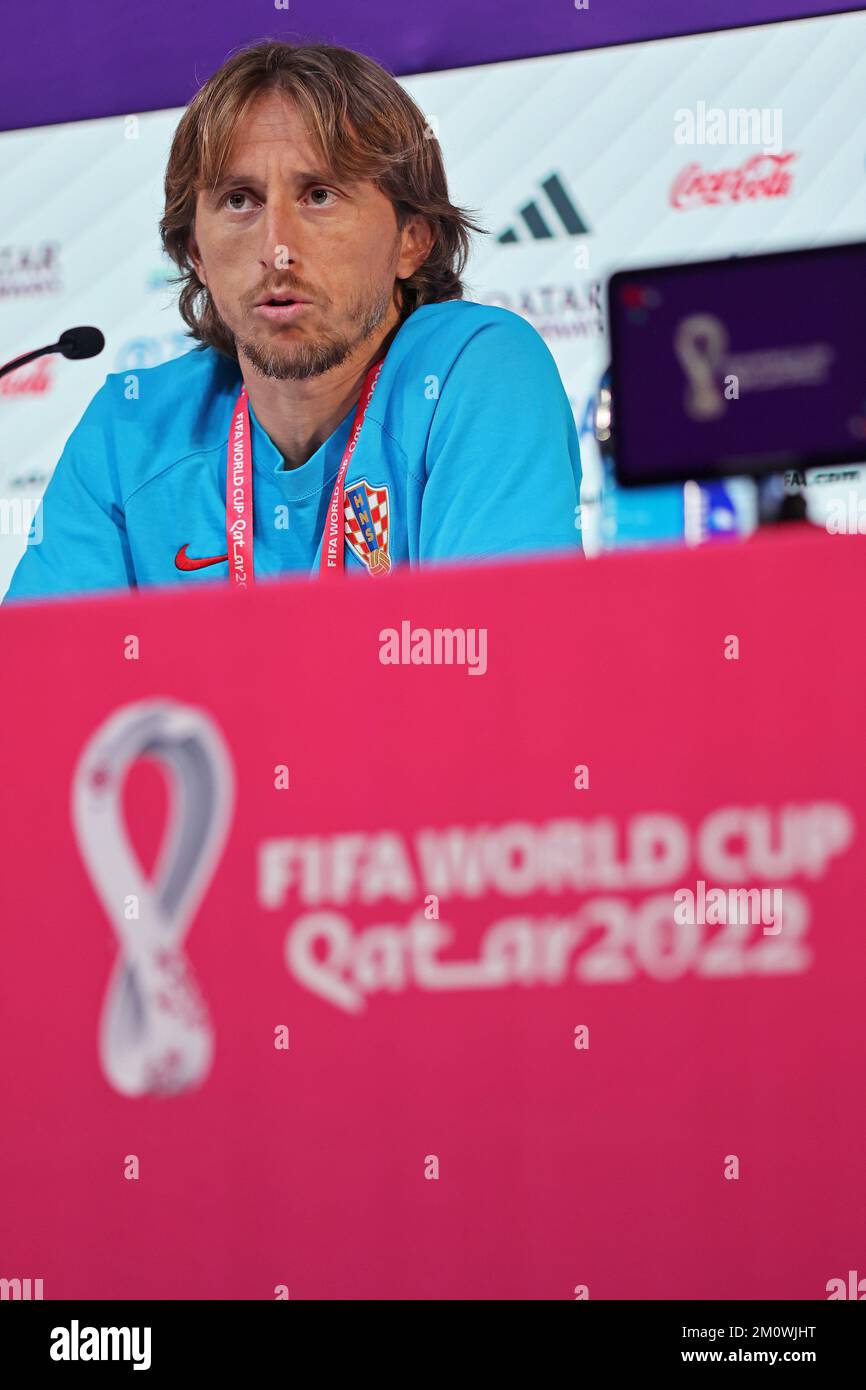 December 8, 2022, doha, qatar: Croatia's Luka Modric, during a press ...