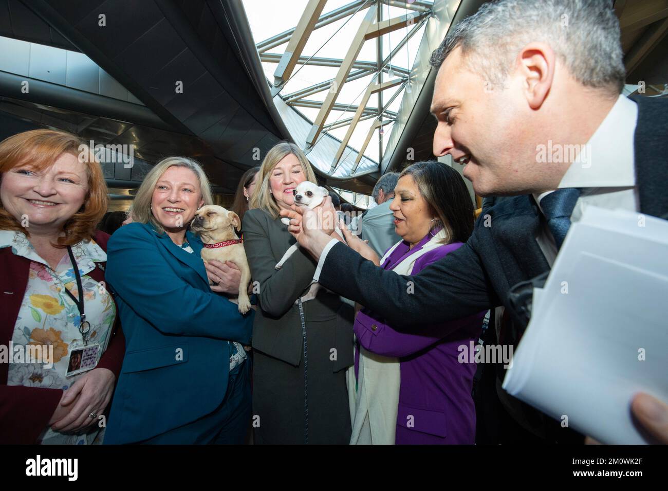 Edinburgh, Scotland, UK. 8th Dec, 2022. PICTURED: (L-R) Emma Harper MSP ...
