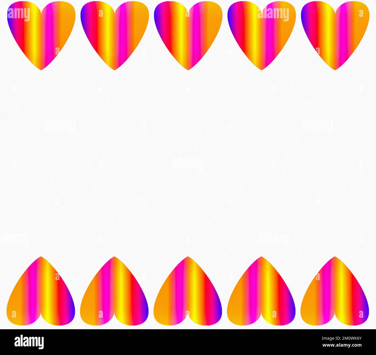 Rainbow Heart Border Clip Art