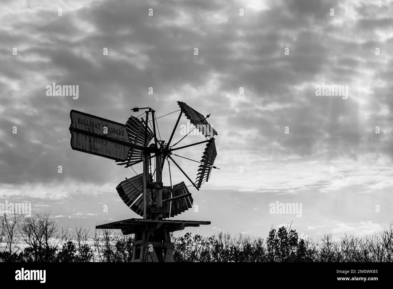 Old wooden windmill on old Black and White Stock Photos & Images - Alamy
