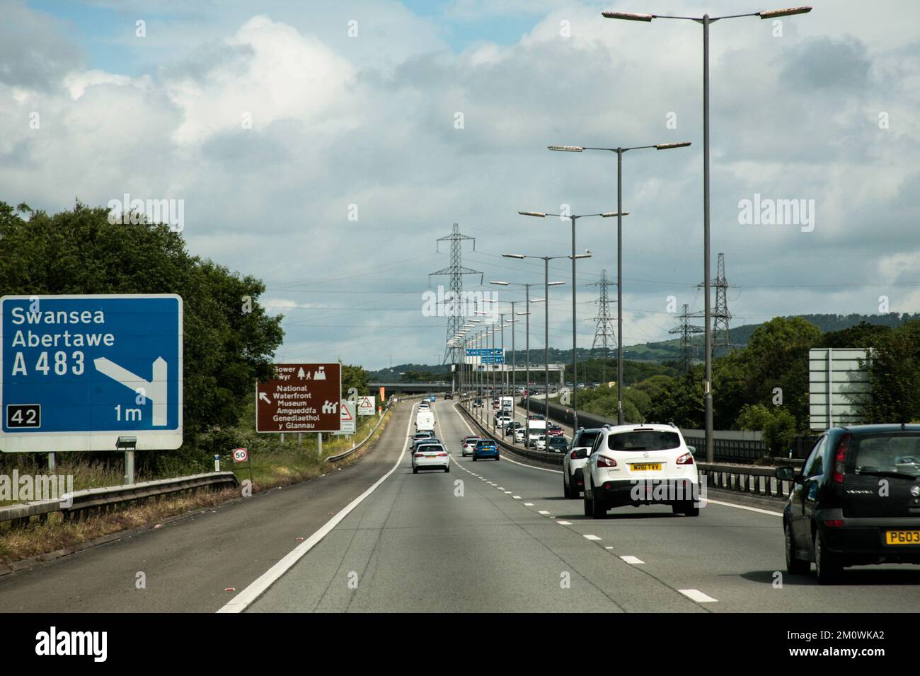 transport, speed, cars, motorway, road markings, road signs, road ...