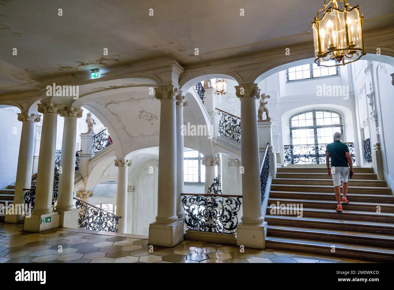 Prunk-Treppenhaus, Fürstbischöfliche Residenz, Eichstätt, Bayern ...