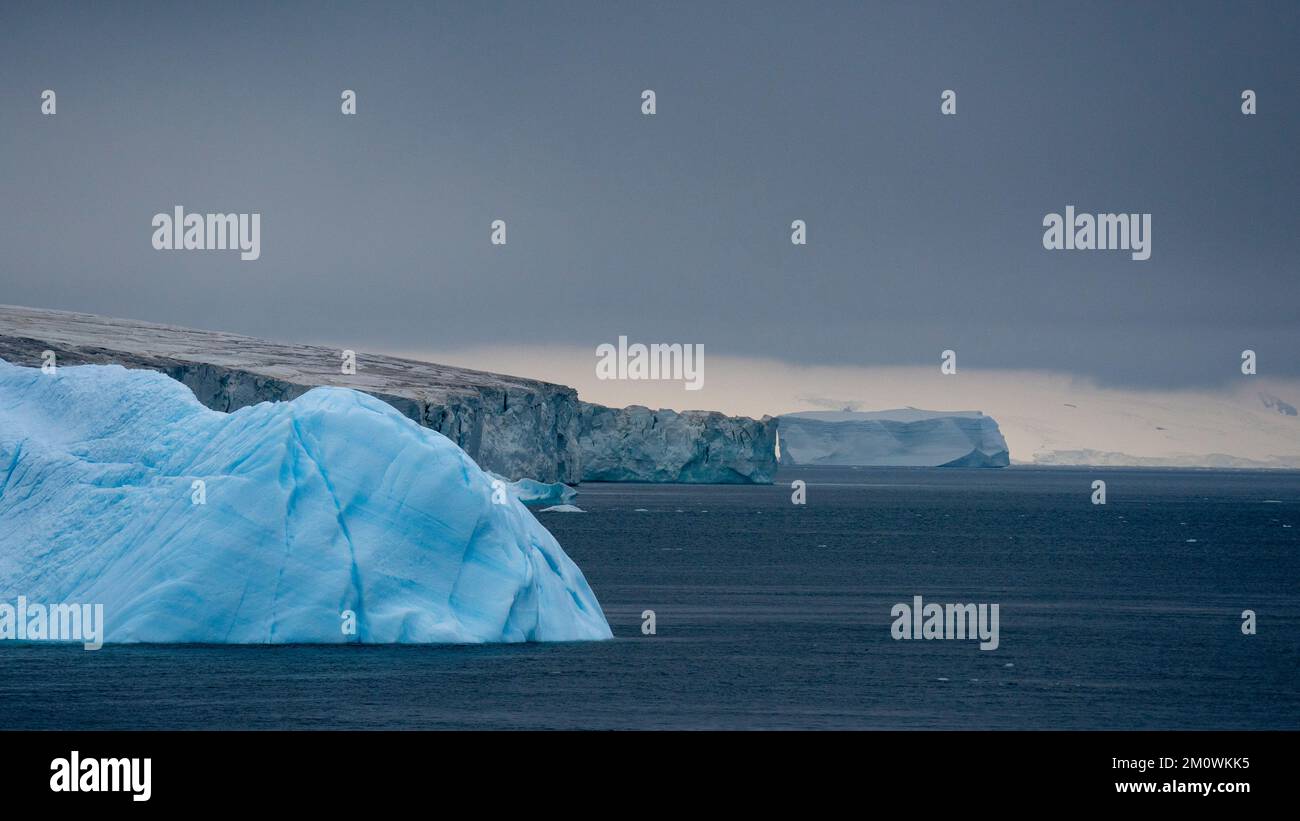 Tabular iceberg drifting in Antarctic Sound, Antarctica Stock Photo - Alamy