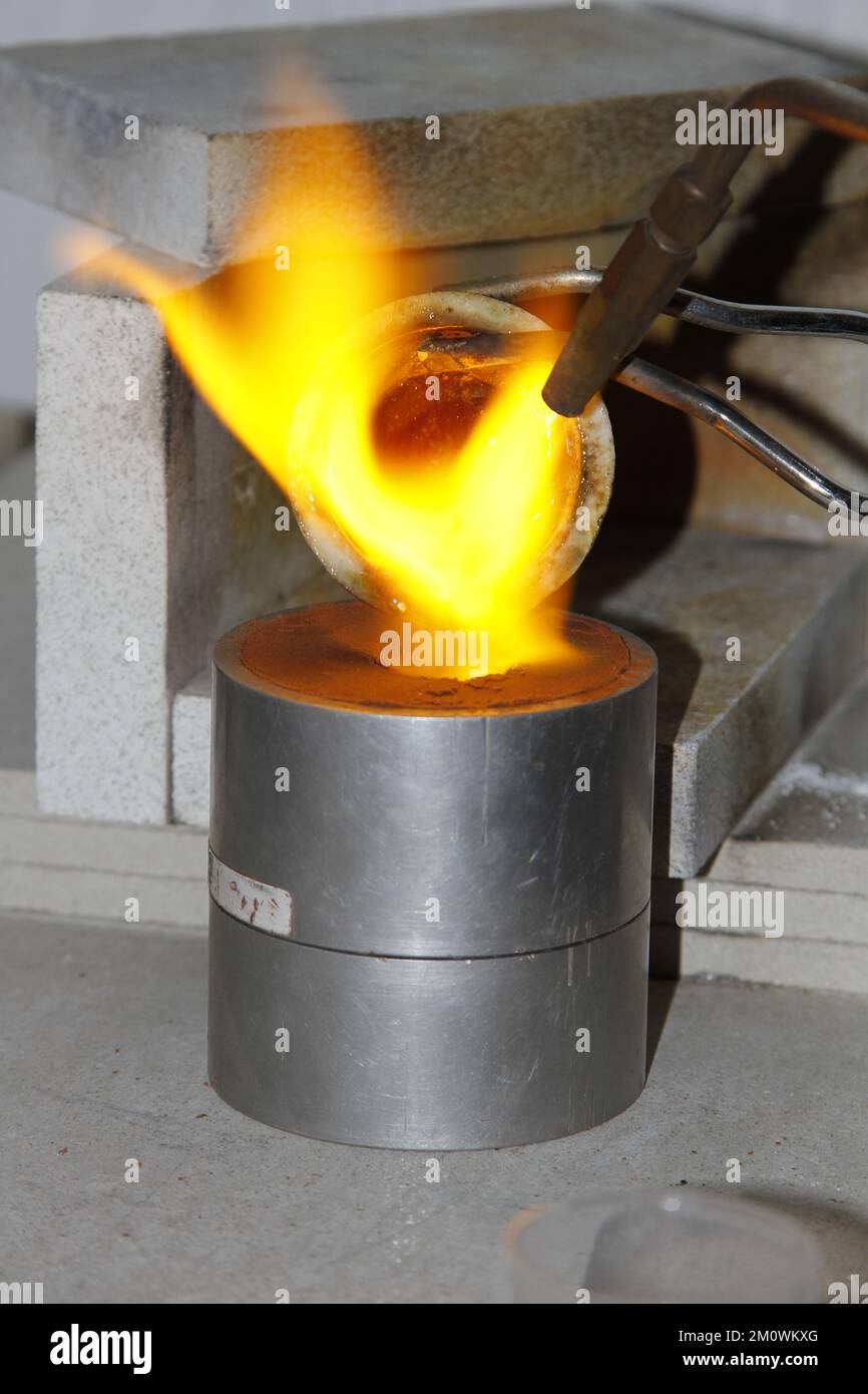 Jewellery making - Casting - Fire - Saw - Smelting Stock Photo - Alamy