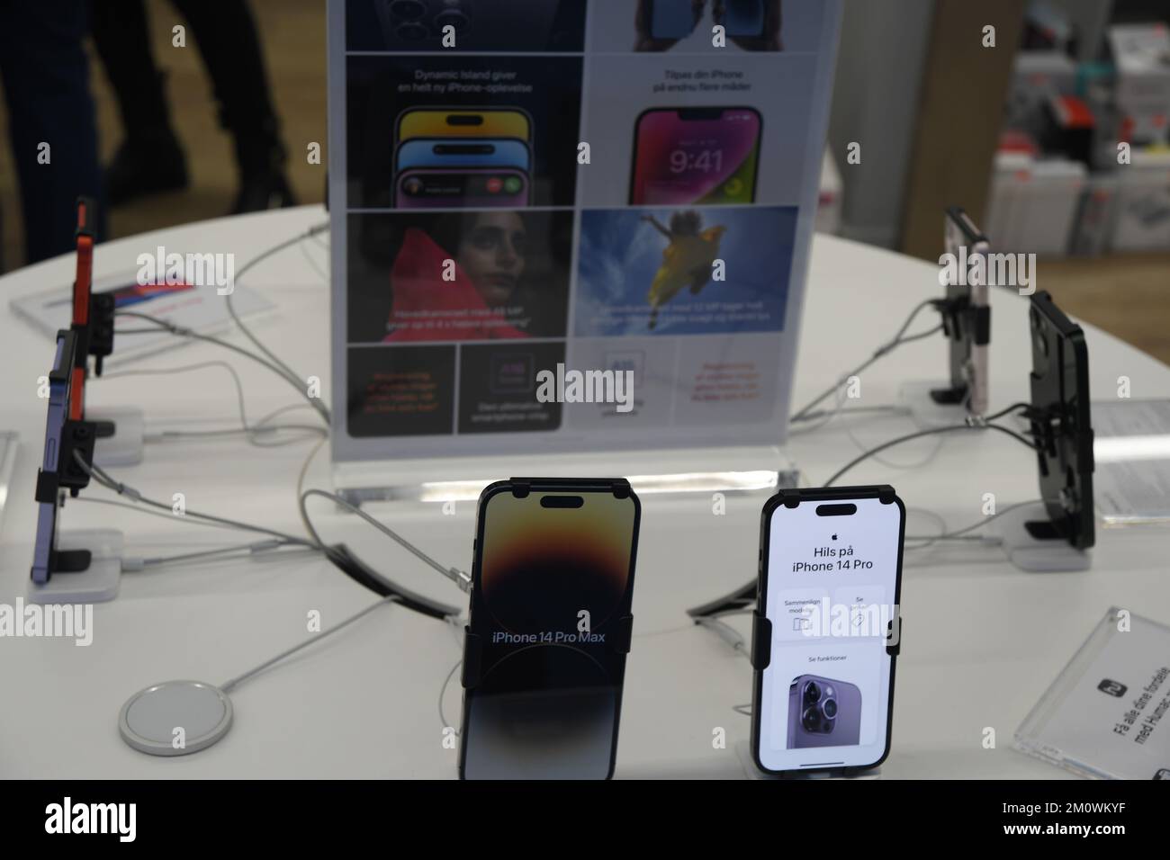 Copenhagen /Denmmark/08 December 2022/.apple iphone 1½4pro masin store ...