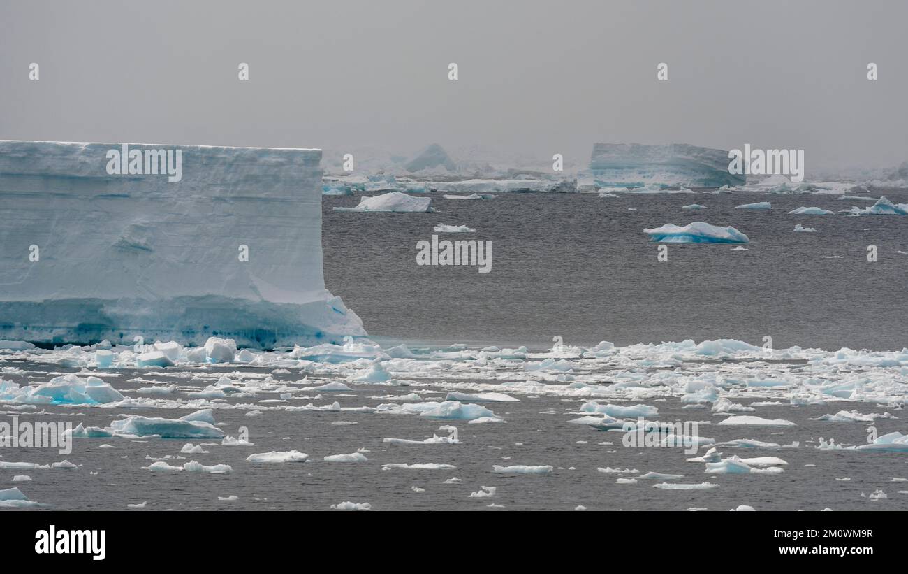 Tabular iceberg, Larsen C ice shelf, Weddell Sea, Antarctica Stock ...